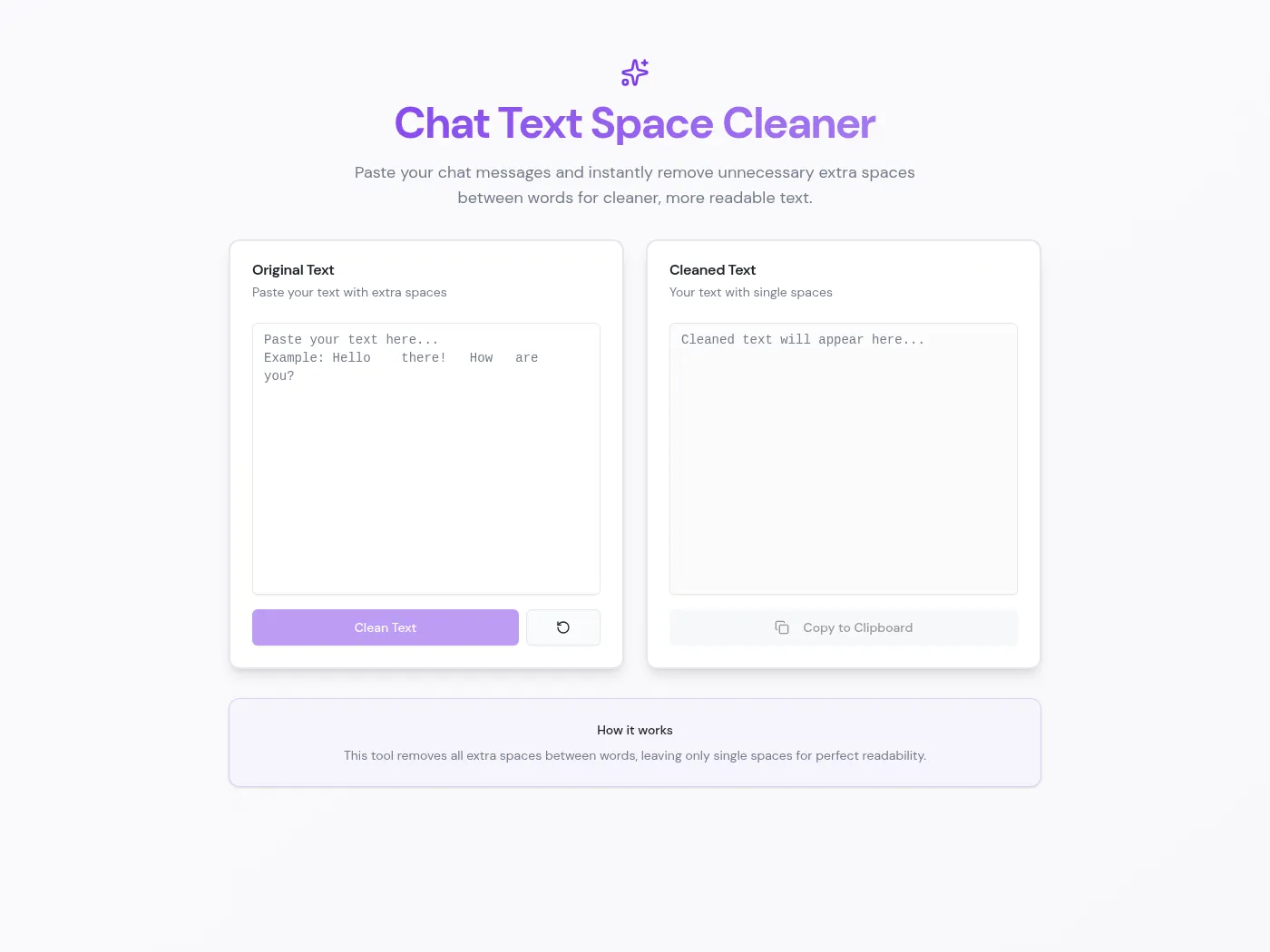 Chat Text Space Cleaner