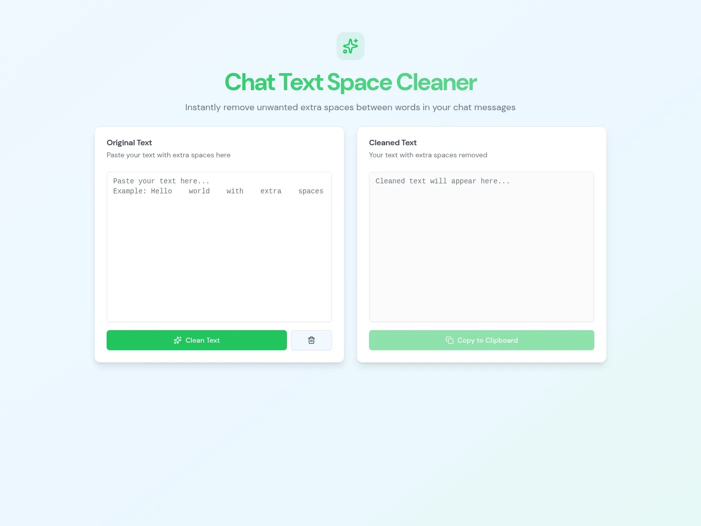 Chat Text Space Cleaner Tool