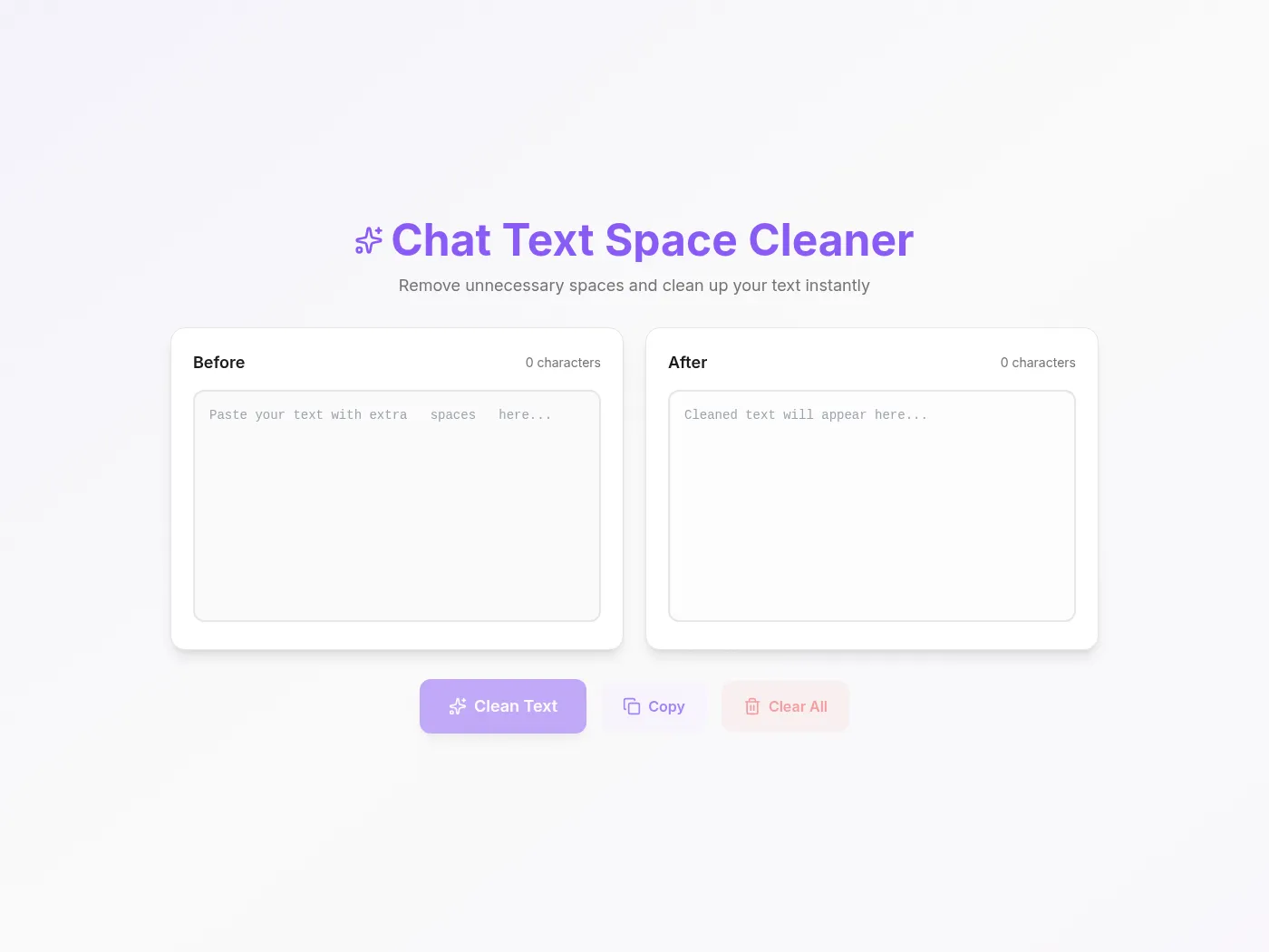 Chat Text Space Cleaner