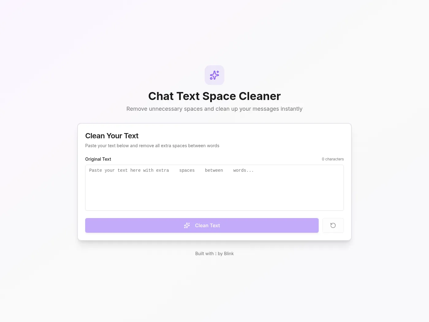 Chat Text Space Cleaner