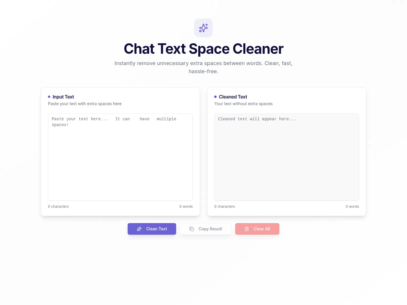 Chat Text Space Cleaner