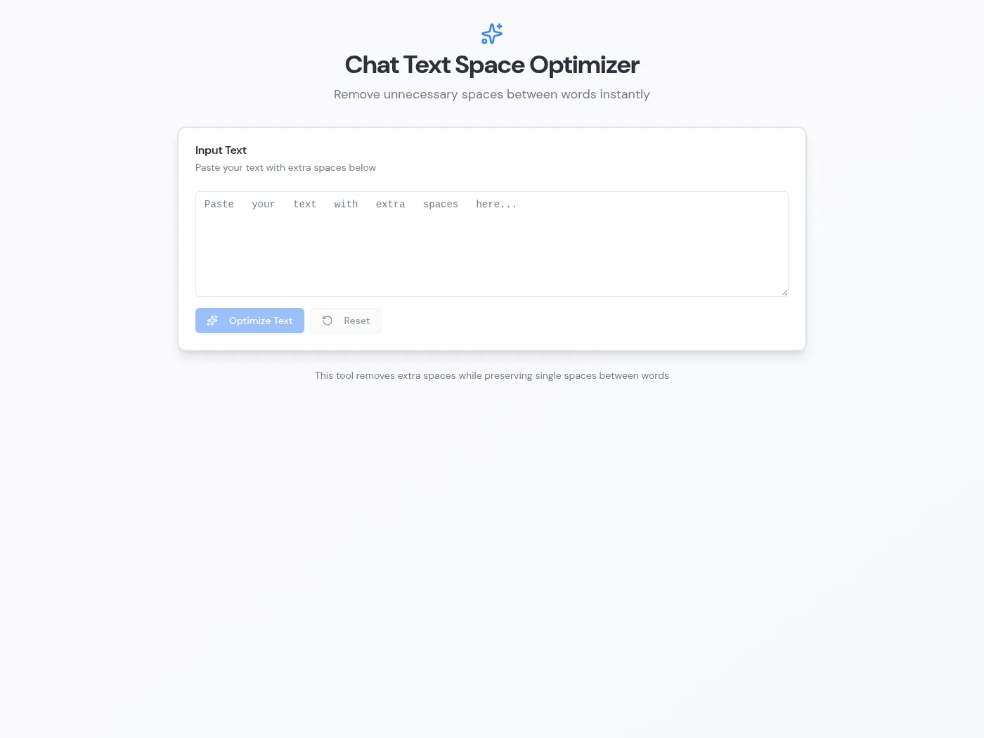 Chat Text Space Optimizer