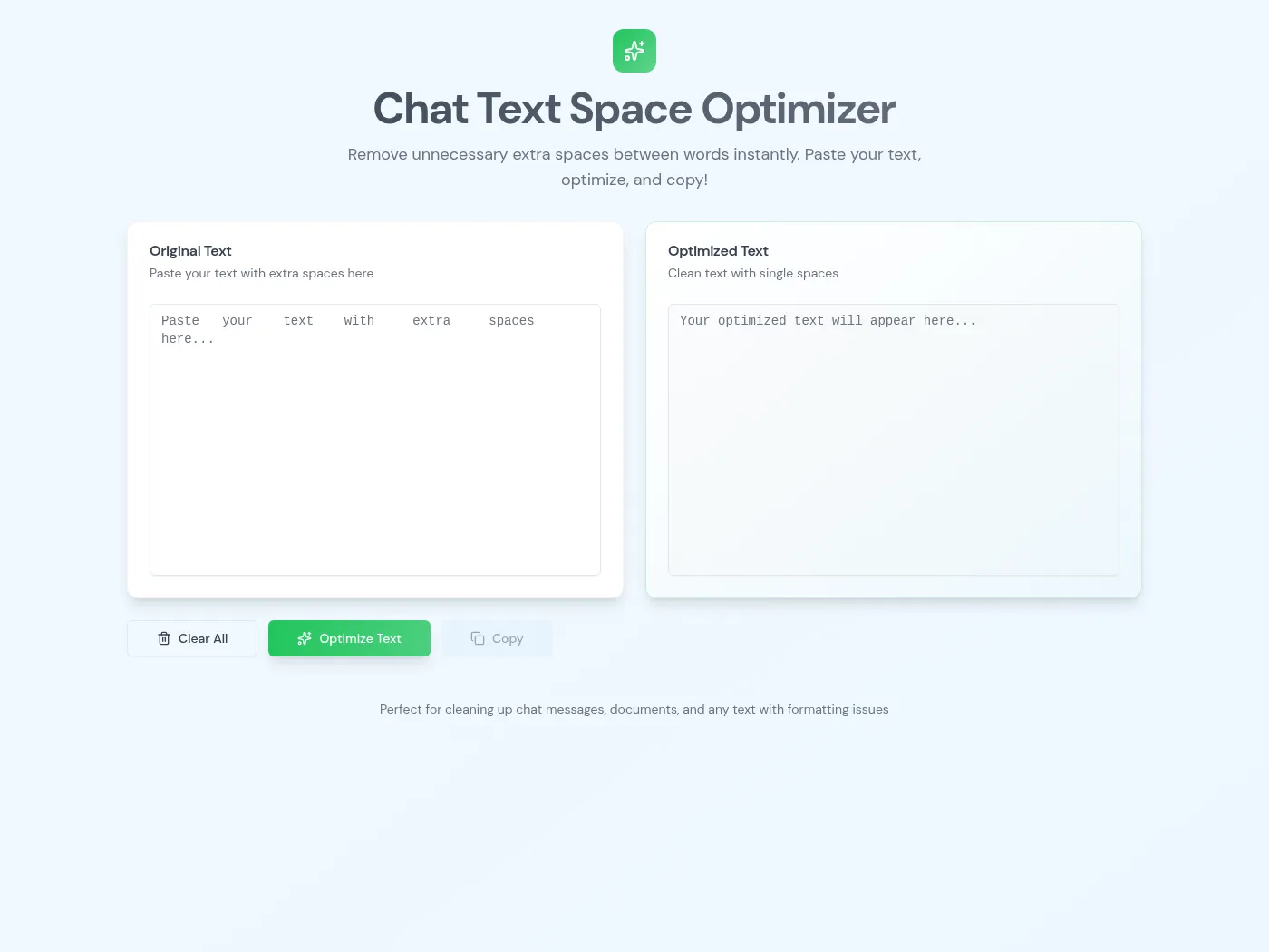 Chat Text Space Optimizer