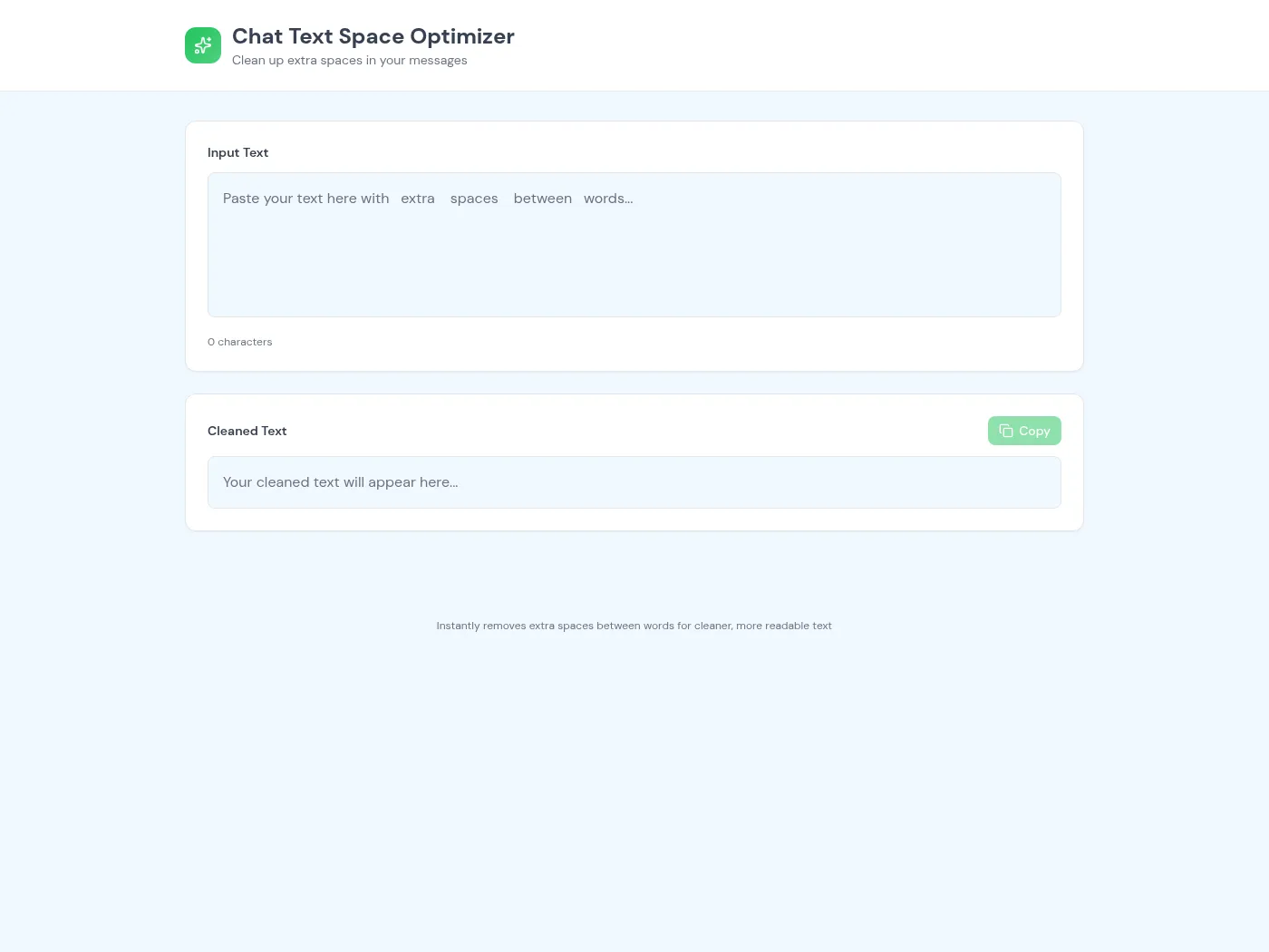 Chat Text Space Optimizer