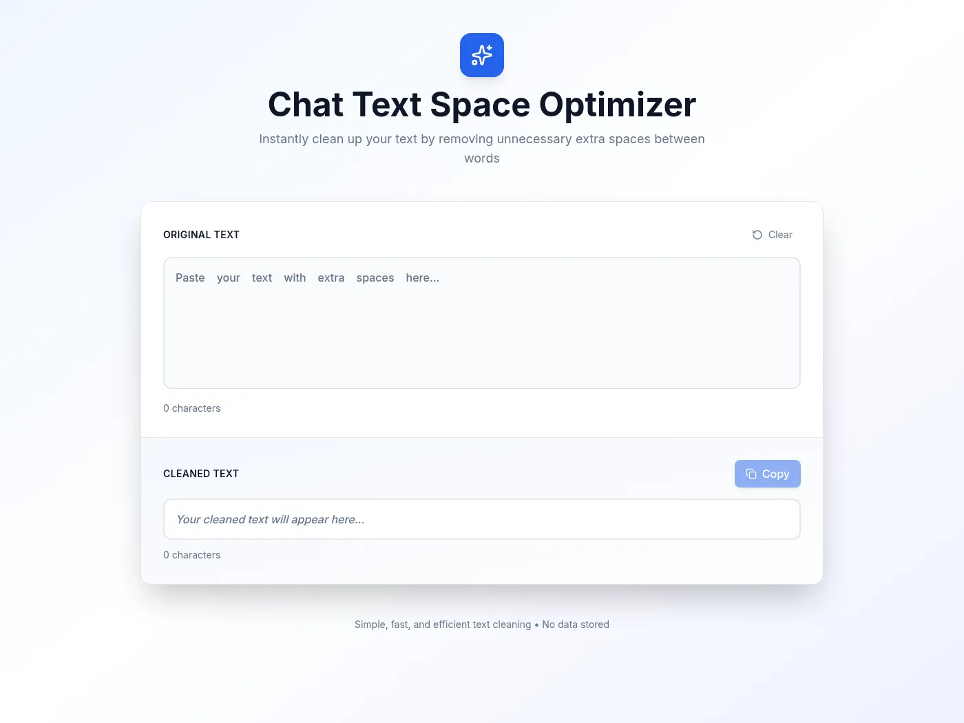 Chat Text Space Optimizer