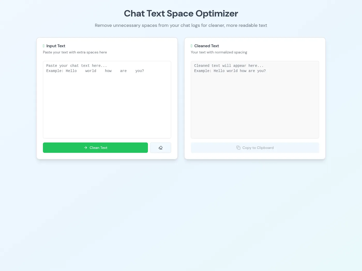 Chat Text Space Optimizer