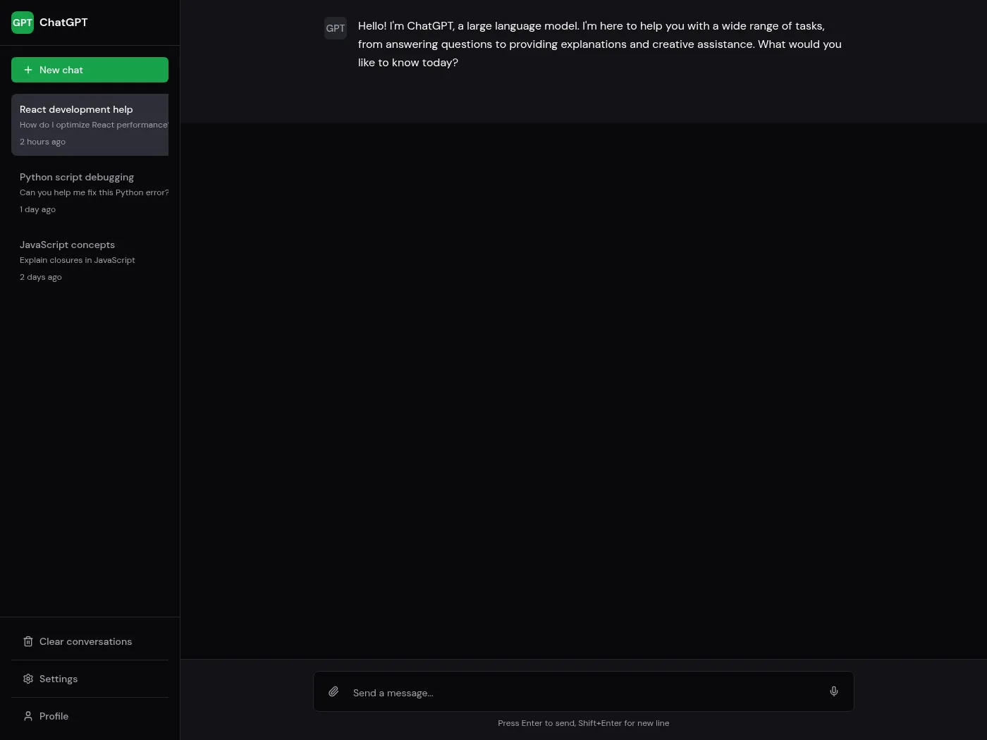 ChatGPT.com Web Clone