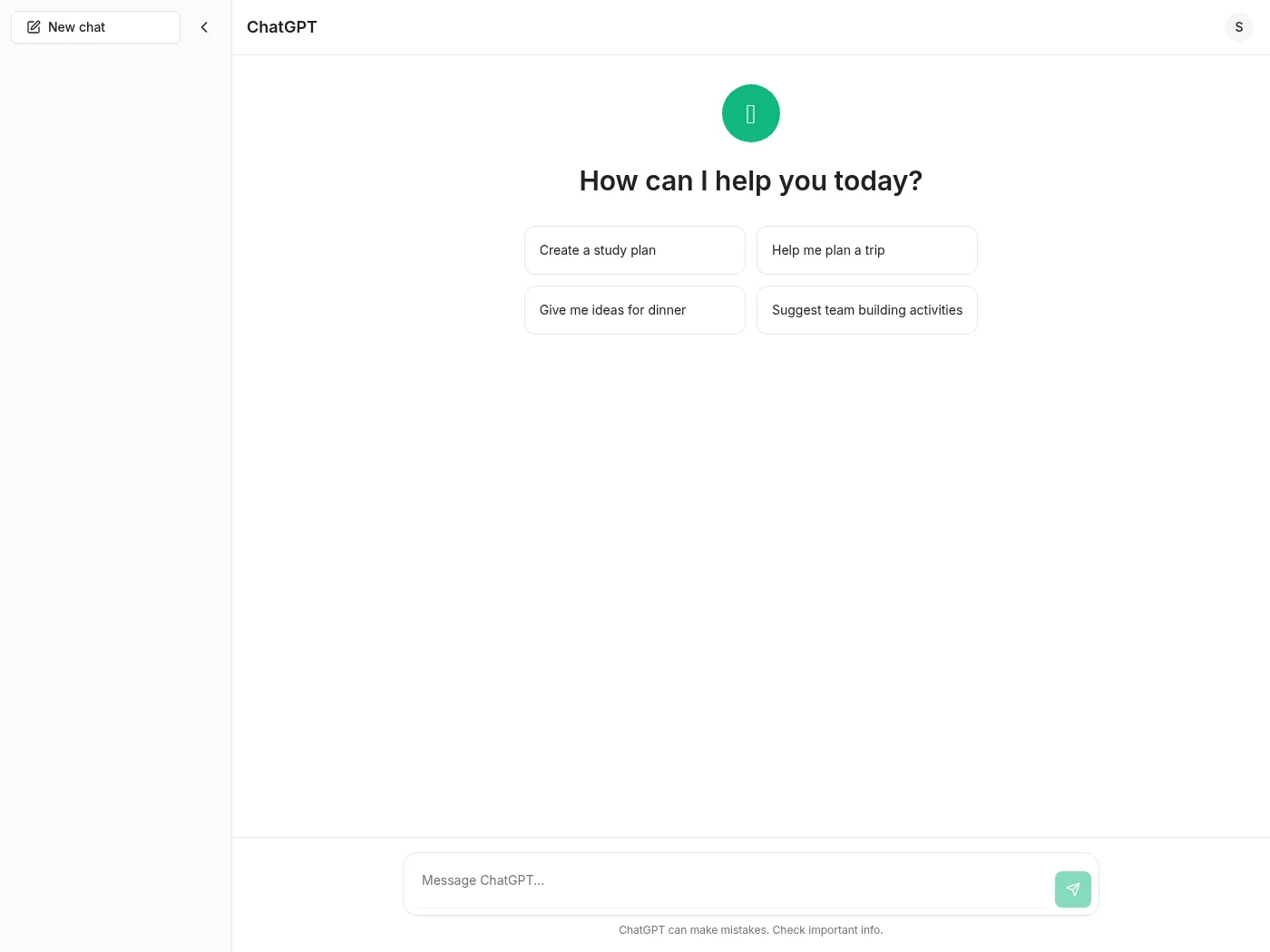 ChatGPT.com Web Clone