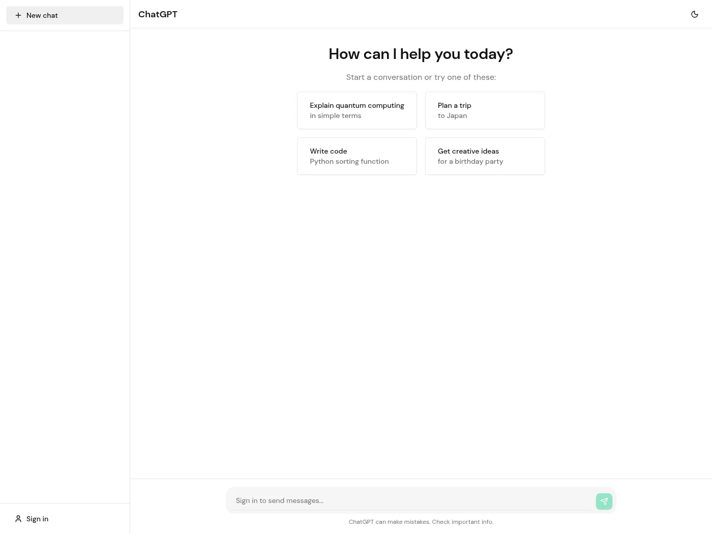 ChatGPT.com Web Clone