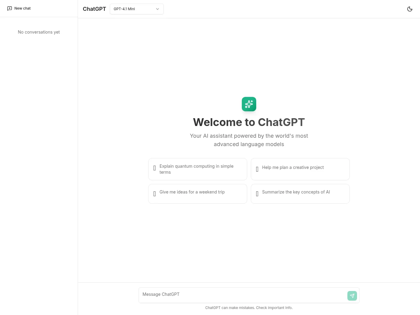 ChatGPT.com Clone - AI Conversational Web App