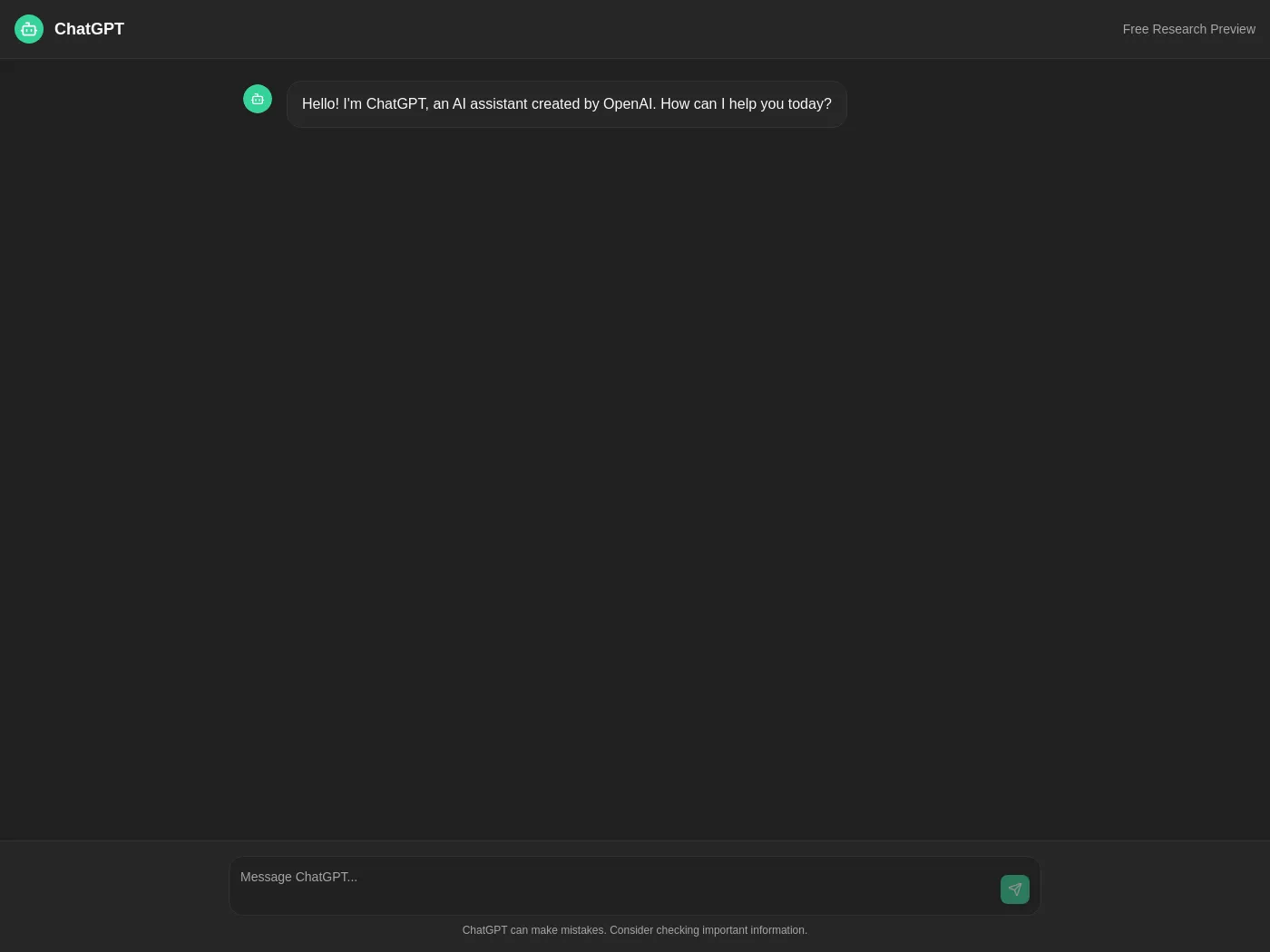 ChatGPT Style Chat Interface (Remix)