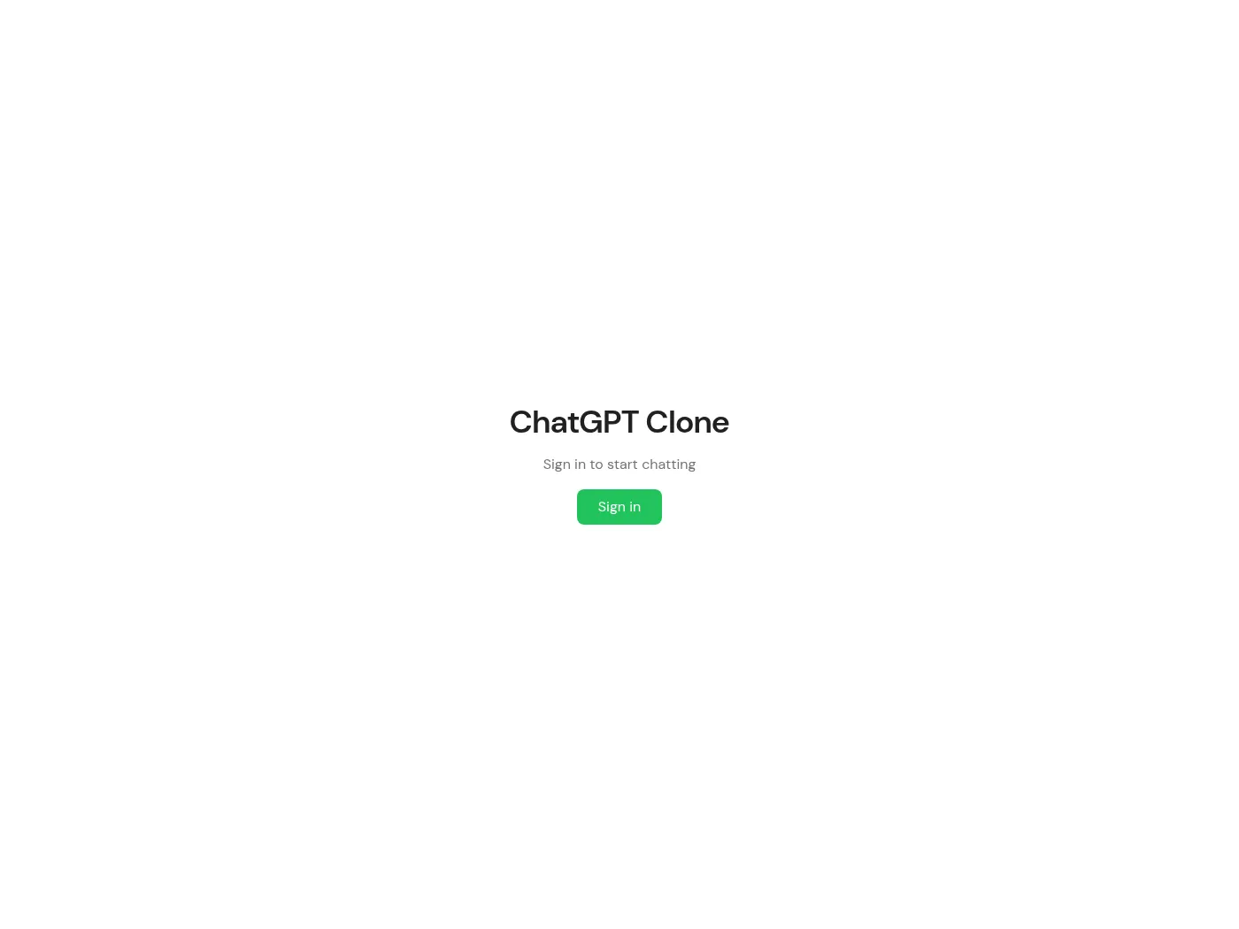 ChatGPT Web Clone