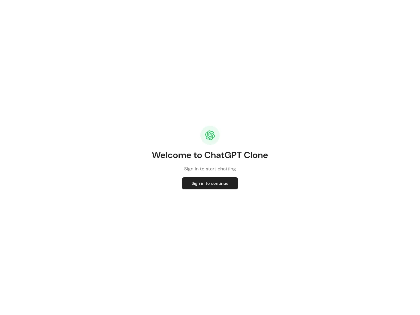 ChatGPT Web Clone