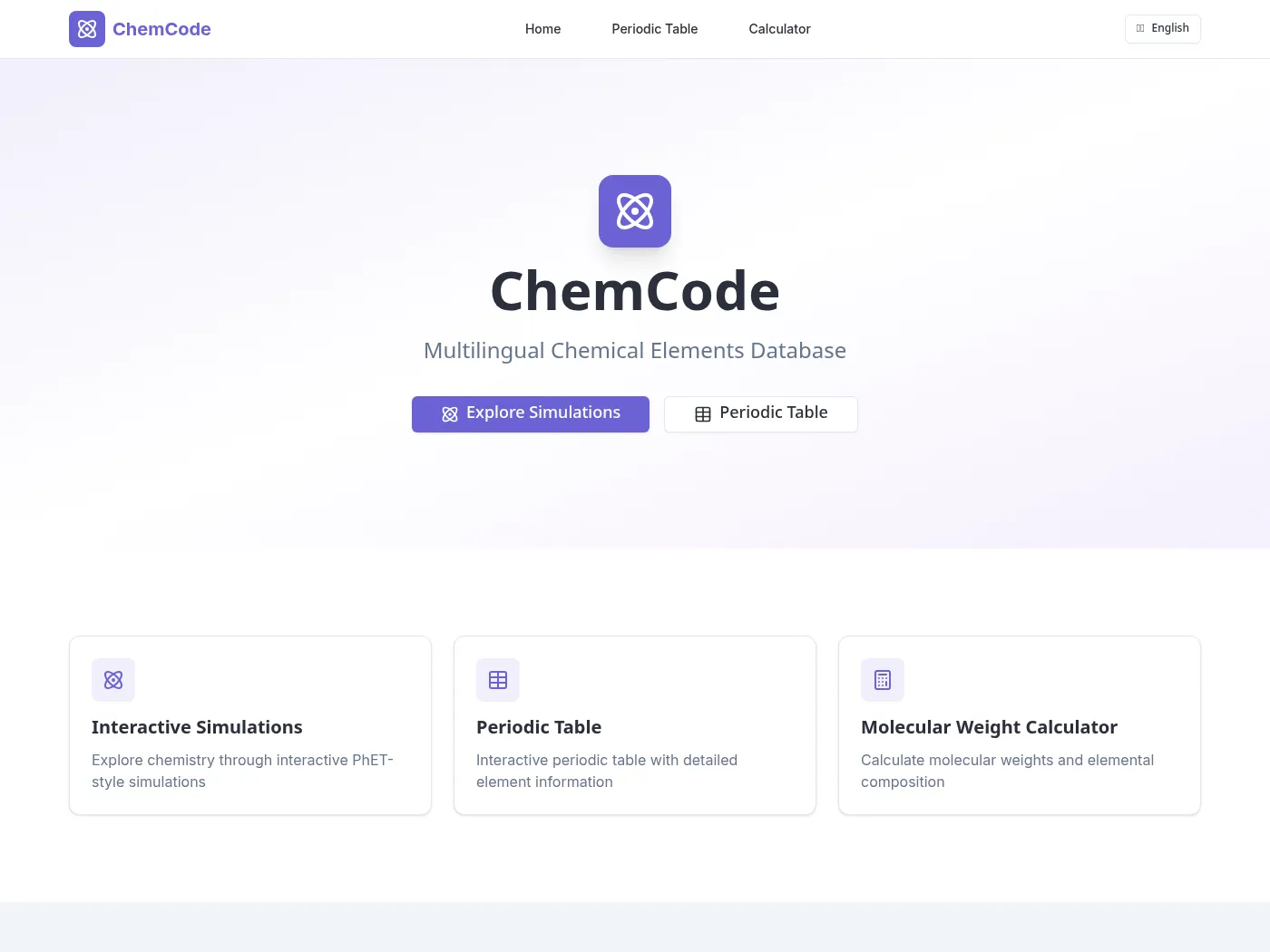 ChemCode Multilingual Web Application