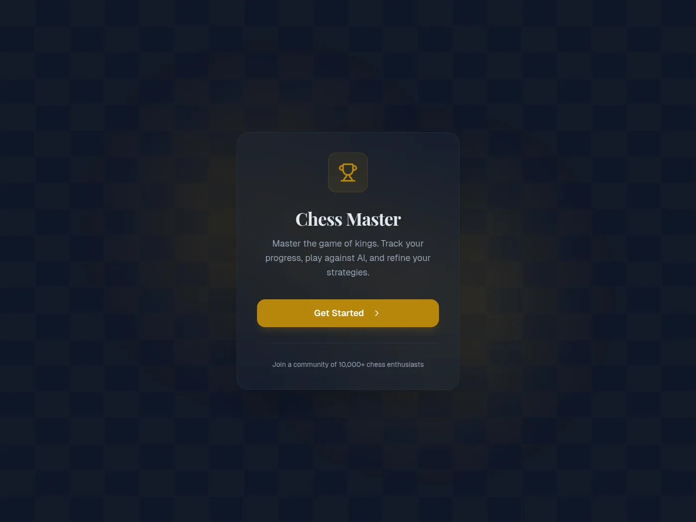 Chess Master Dashboard