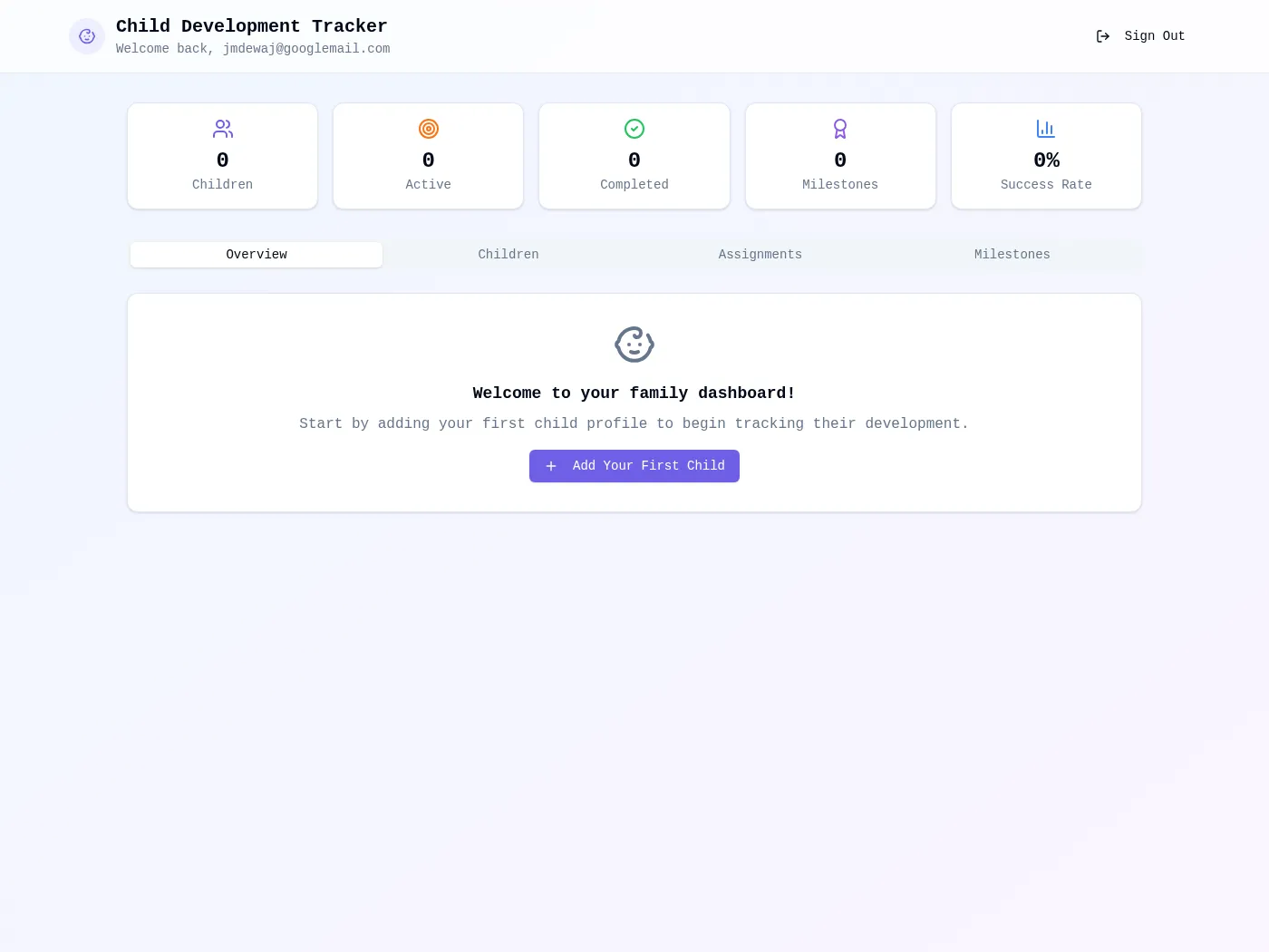 Child Development Tracker for Parents