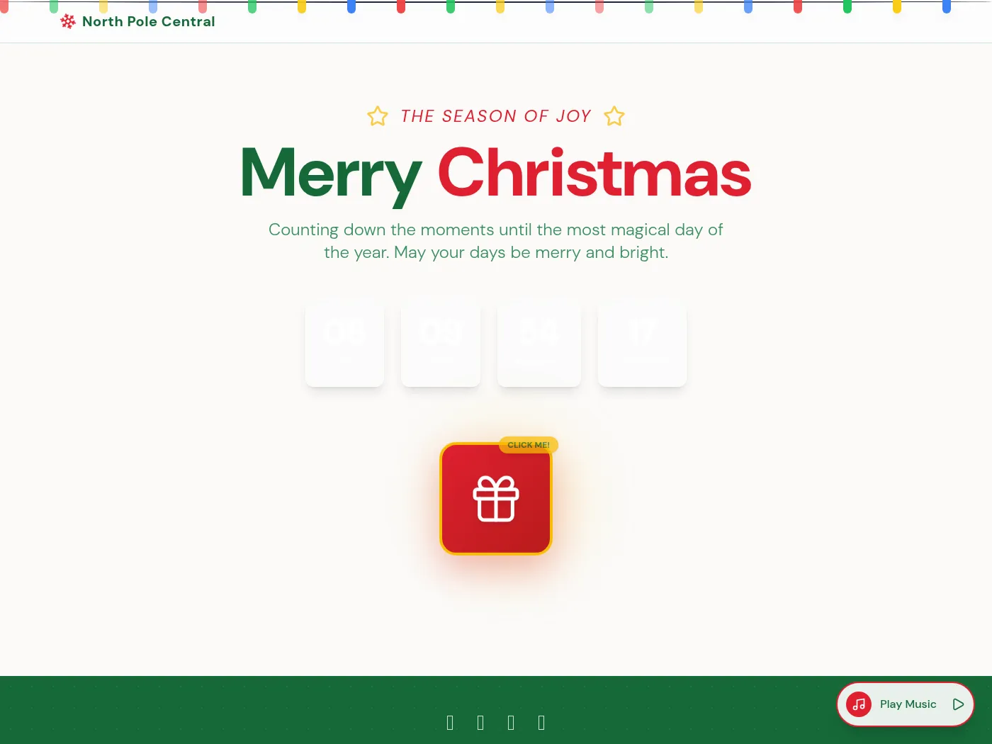 Festive Christmas HTML Page