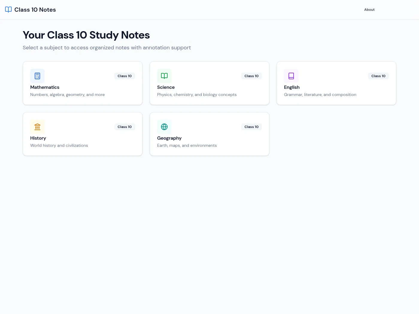 Class 10 Annotation Notes Platform