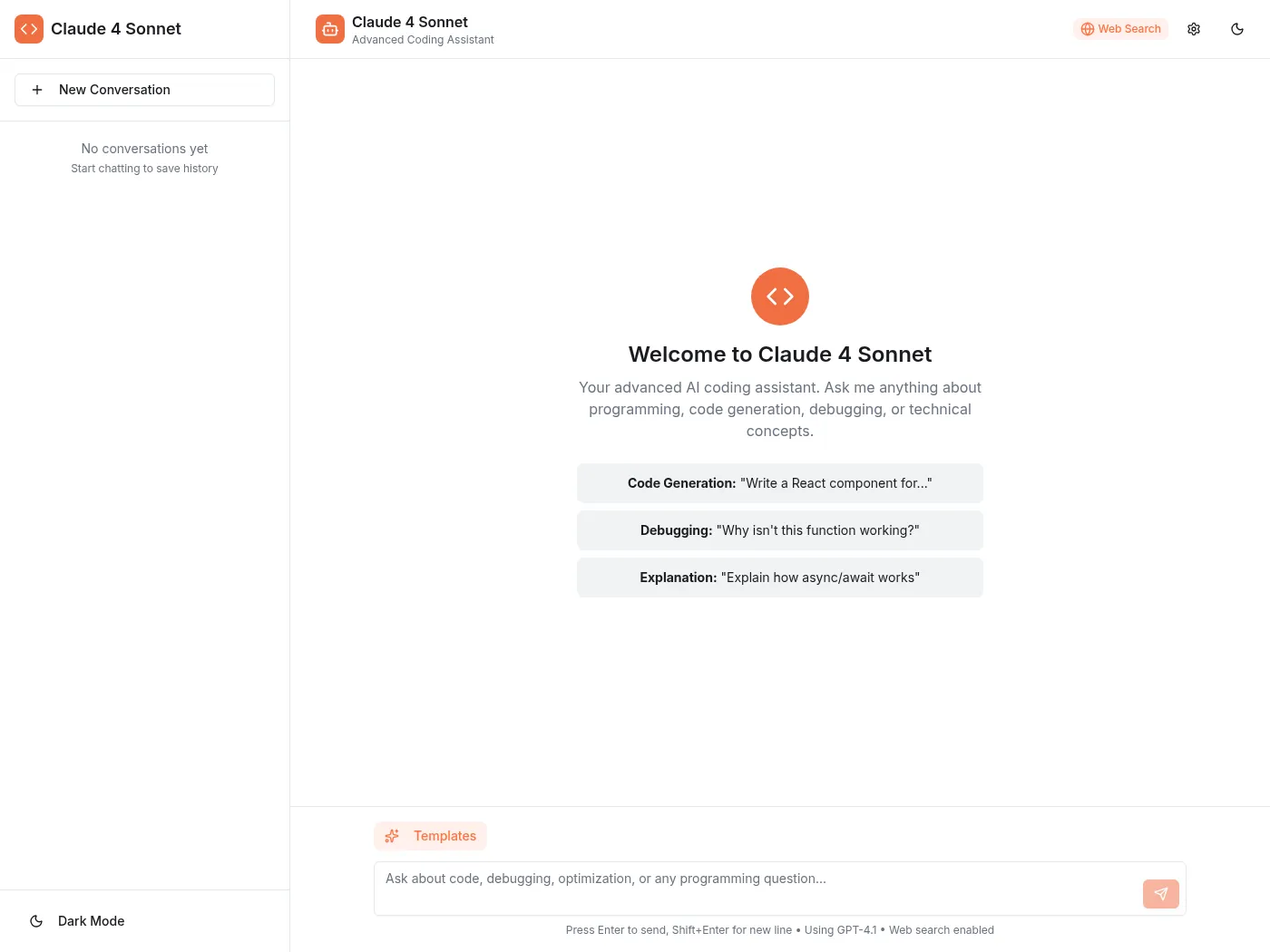 Claude 4 Sonnet Coding Assistant