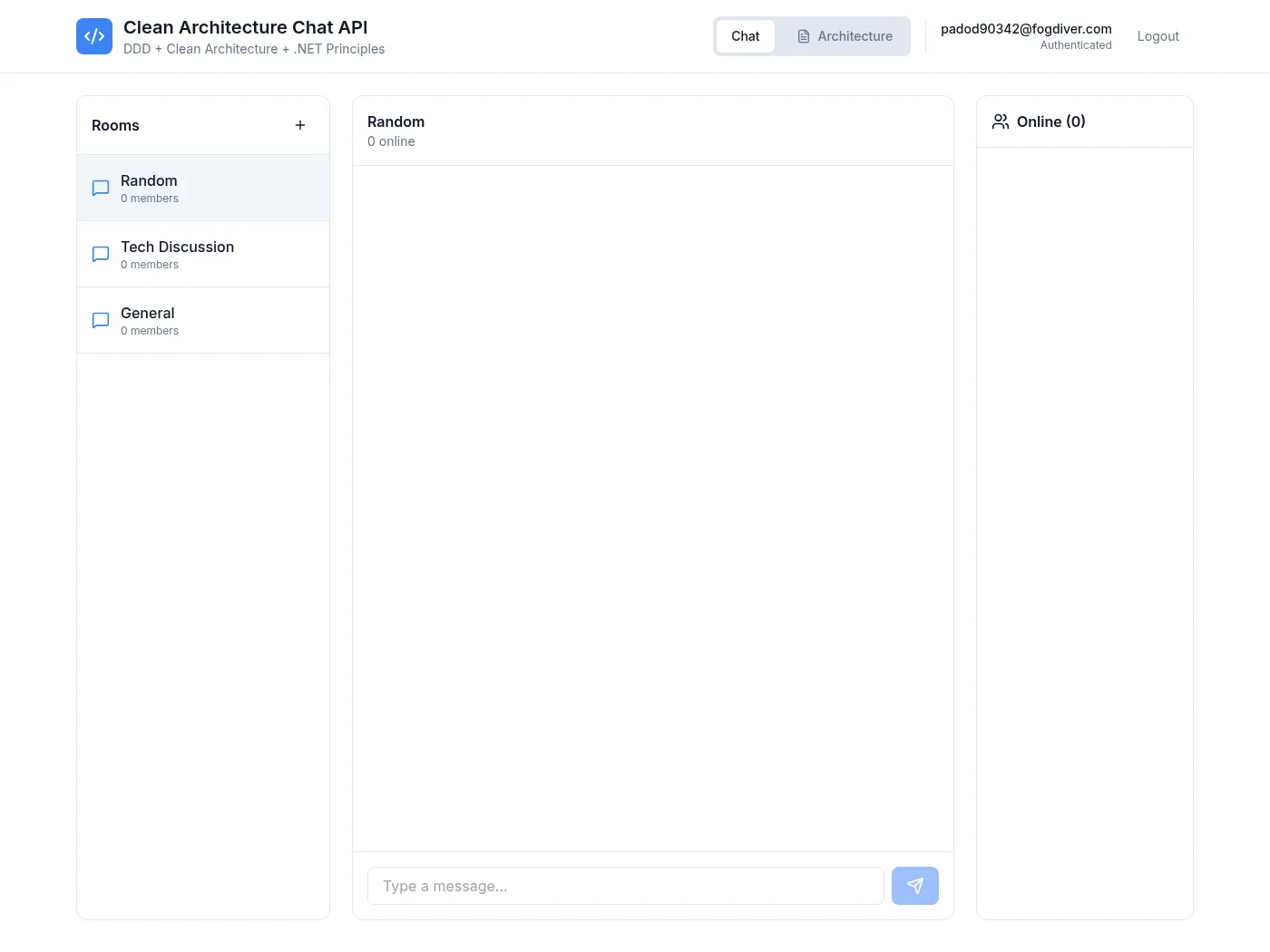 Live Chat API Using Clean Architecture and DDD with .NET