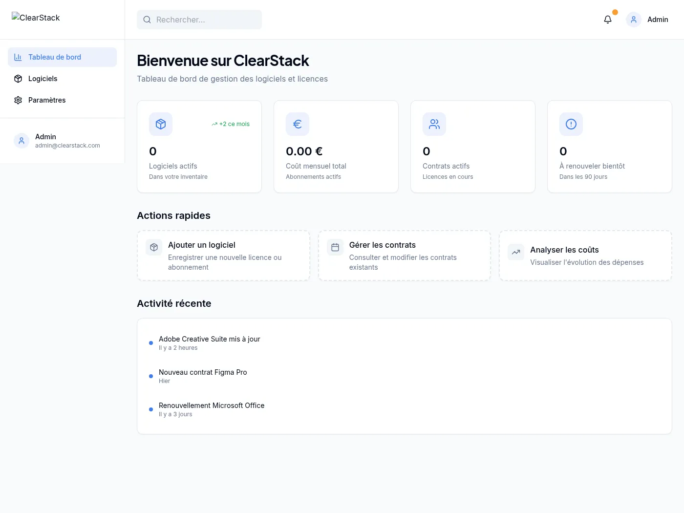 ClearStack Monolithic API + Frontend with 1-Click Software Management (Remix)