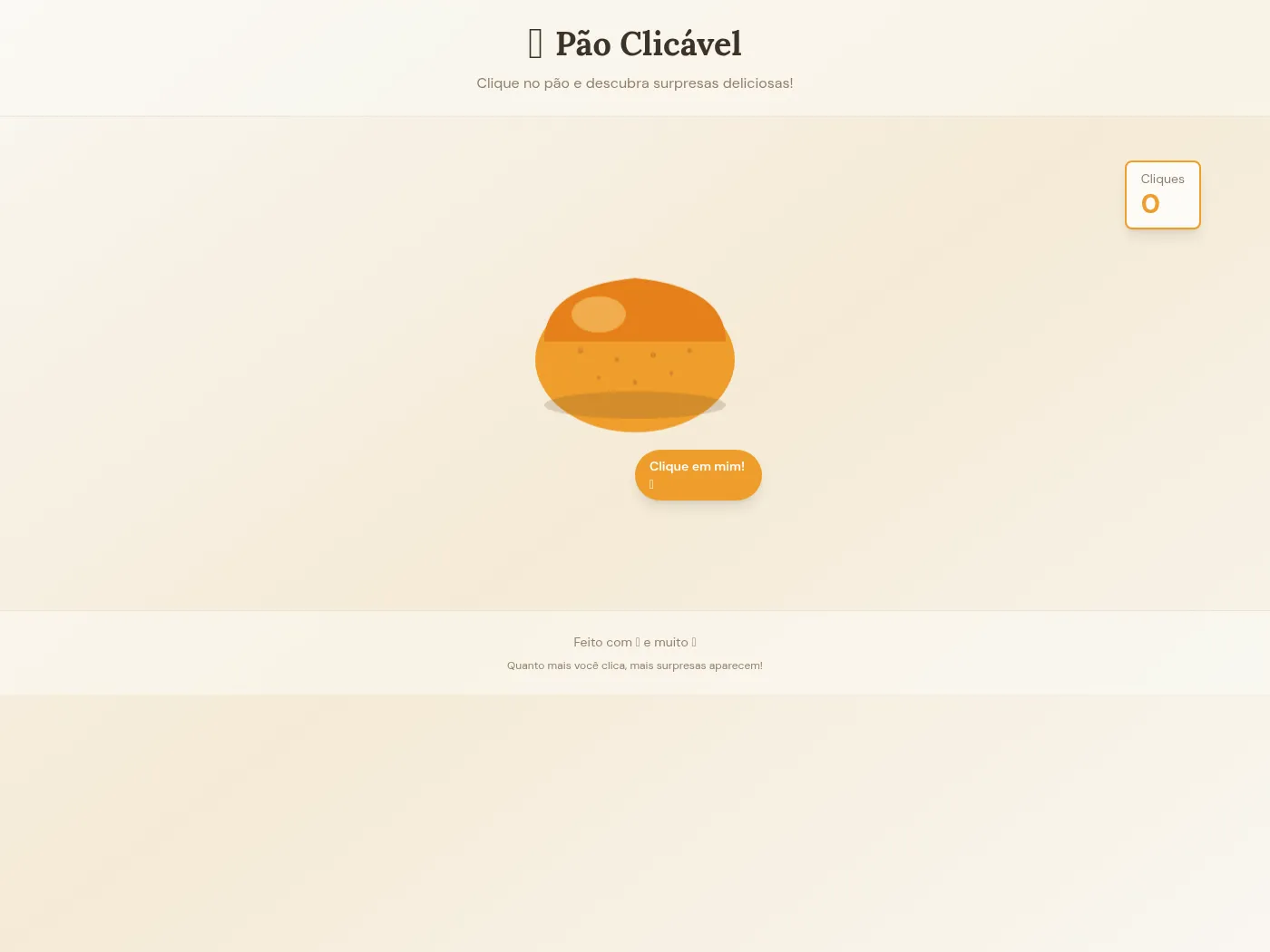 Clickable Bread Interactive Website