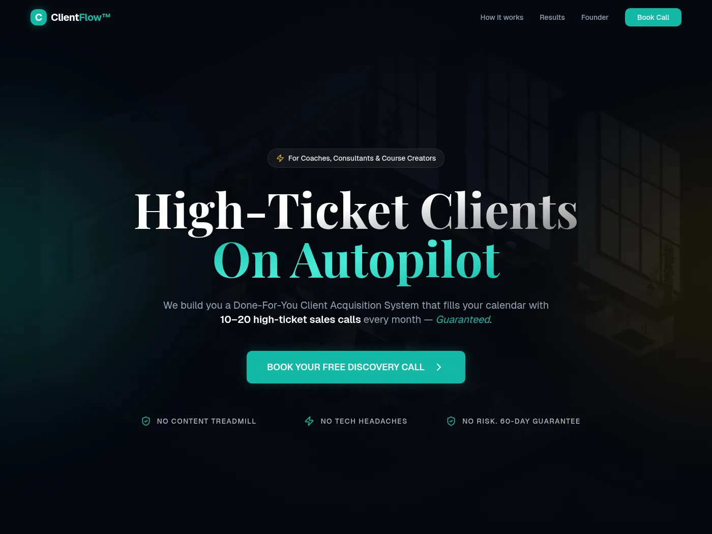 Client Flow – AI-Powered Client Acquisition Website for Coaches & Consultants