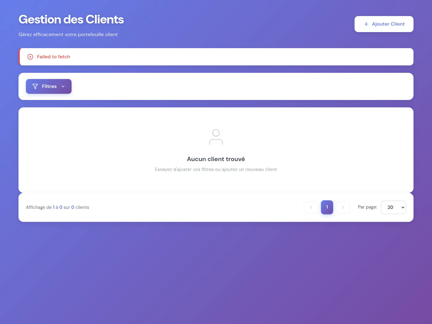 Elegant Client Management Admin Dashboard