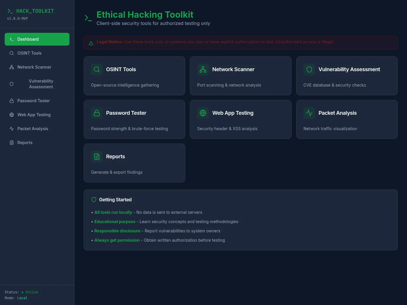 Client-Side Ethical Hacking Toolkit MVP