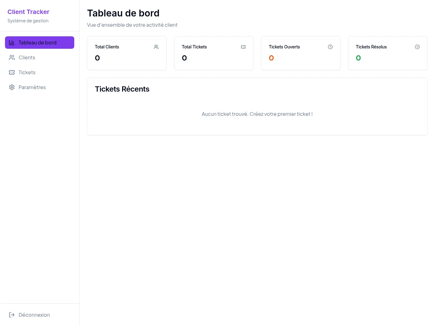Client Tracker & Ticketing System