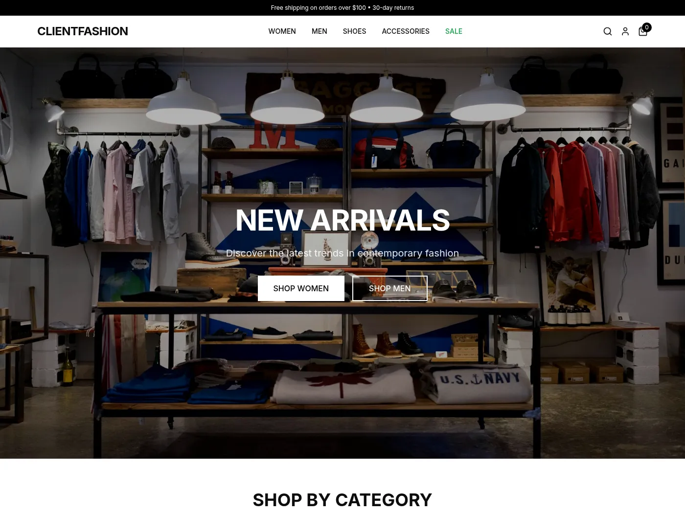 ClientFashionSite - Modern Multibrand Fashion Ecommerce Platform
