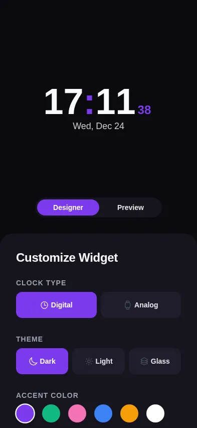 AnyPhone Clock Widget