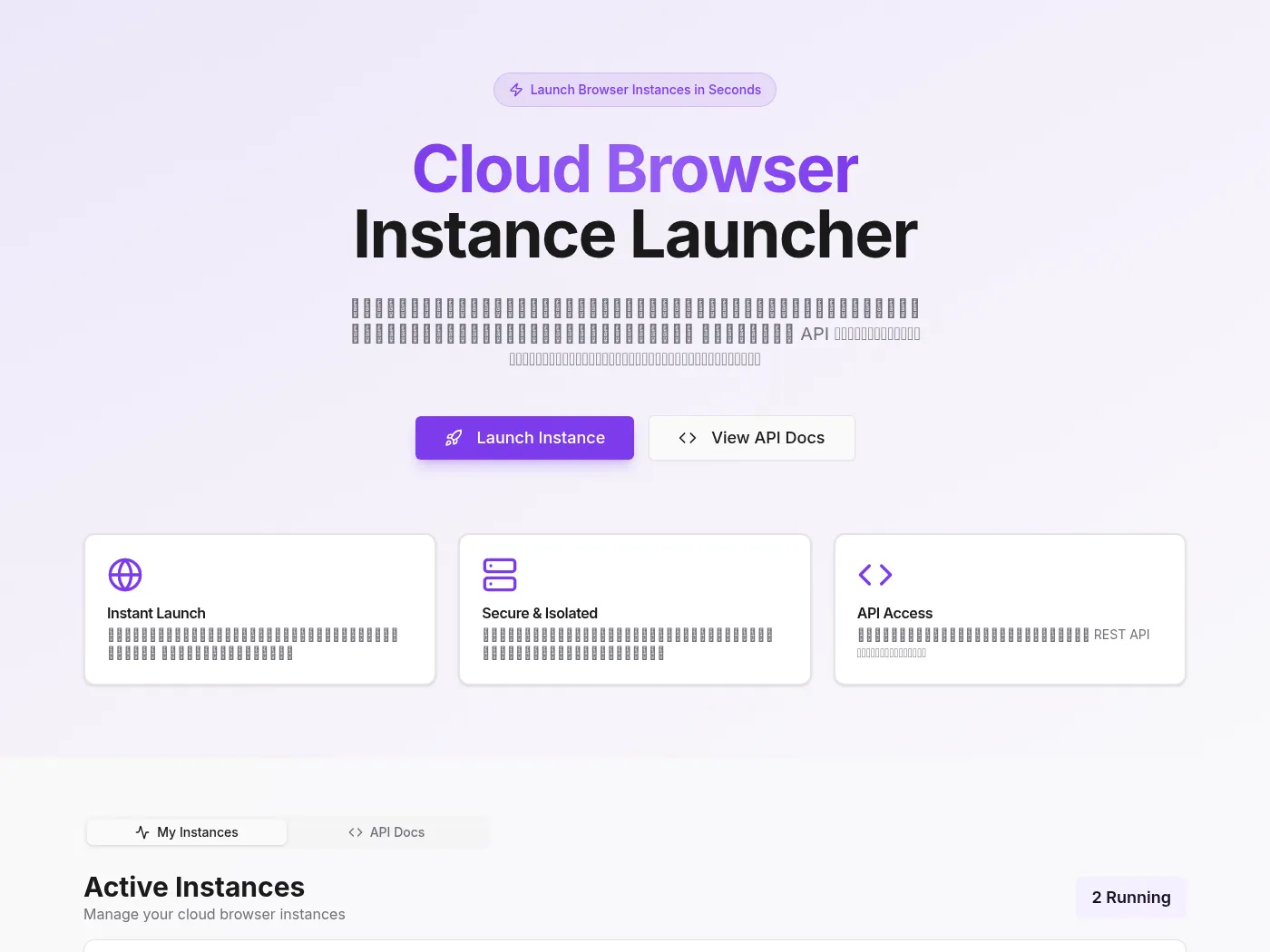 Cloud Browser Instance Launcher