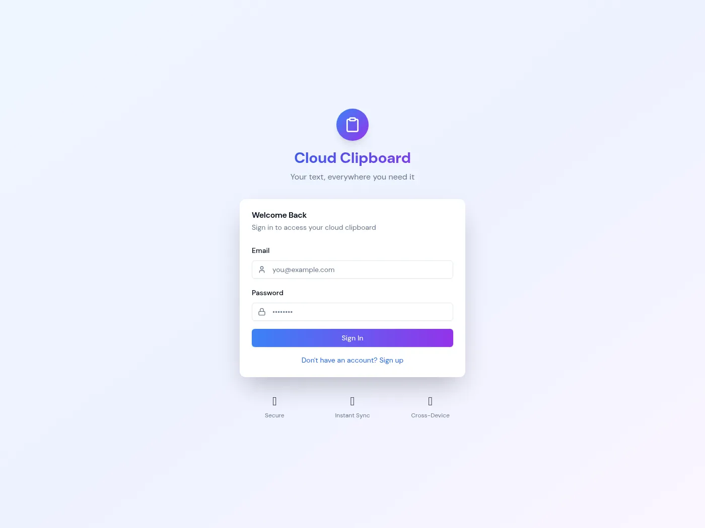 Cloud Clipboard: Seamless Cross-Device Text Sharing Web App