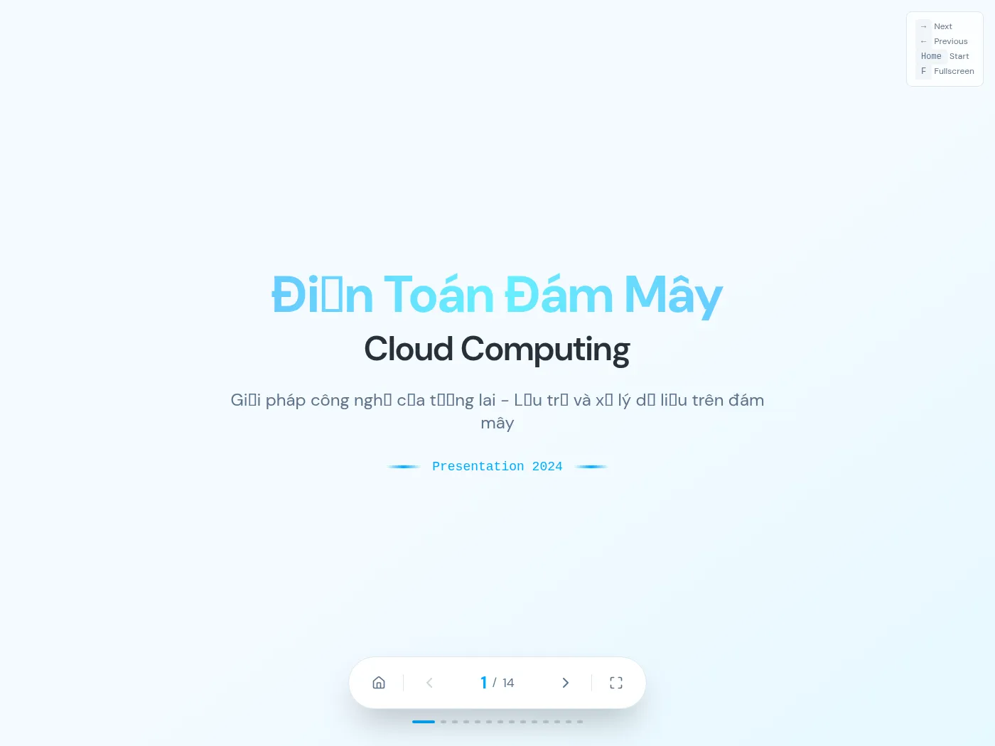 Cloud Computing 3D Presentation Website