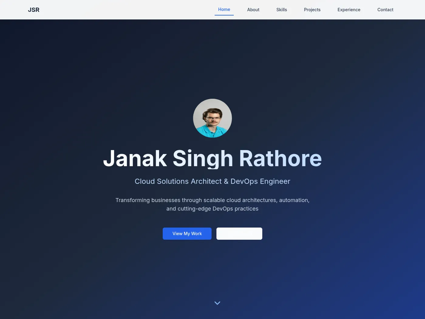 Cloud Computing Portfolio Website for Janak Singh Rathore