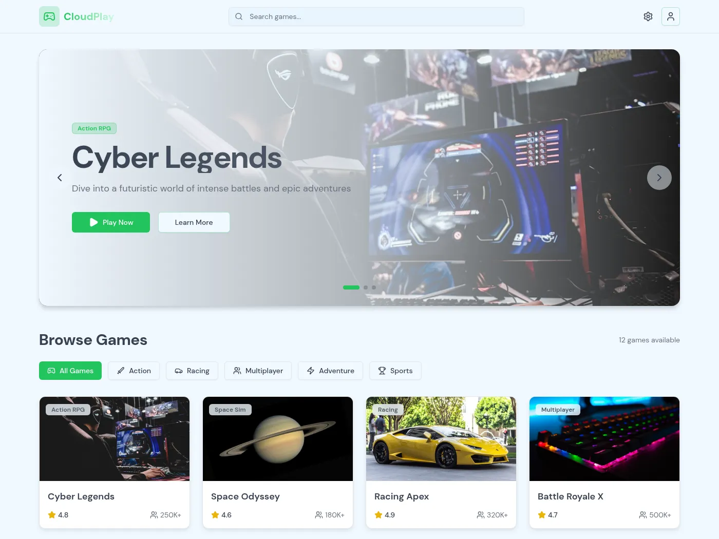 Cloud Gaming Platform