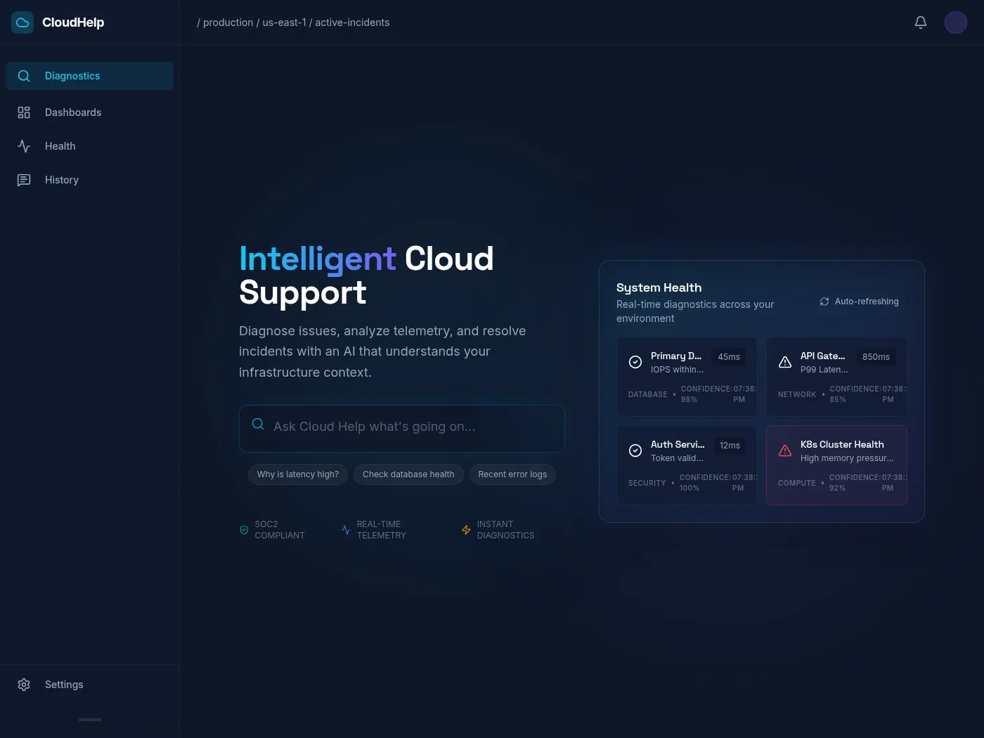 Cloud Help: AI-Powered Cloud Diagnostics & Support Platform
