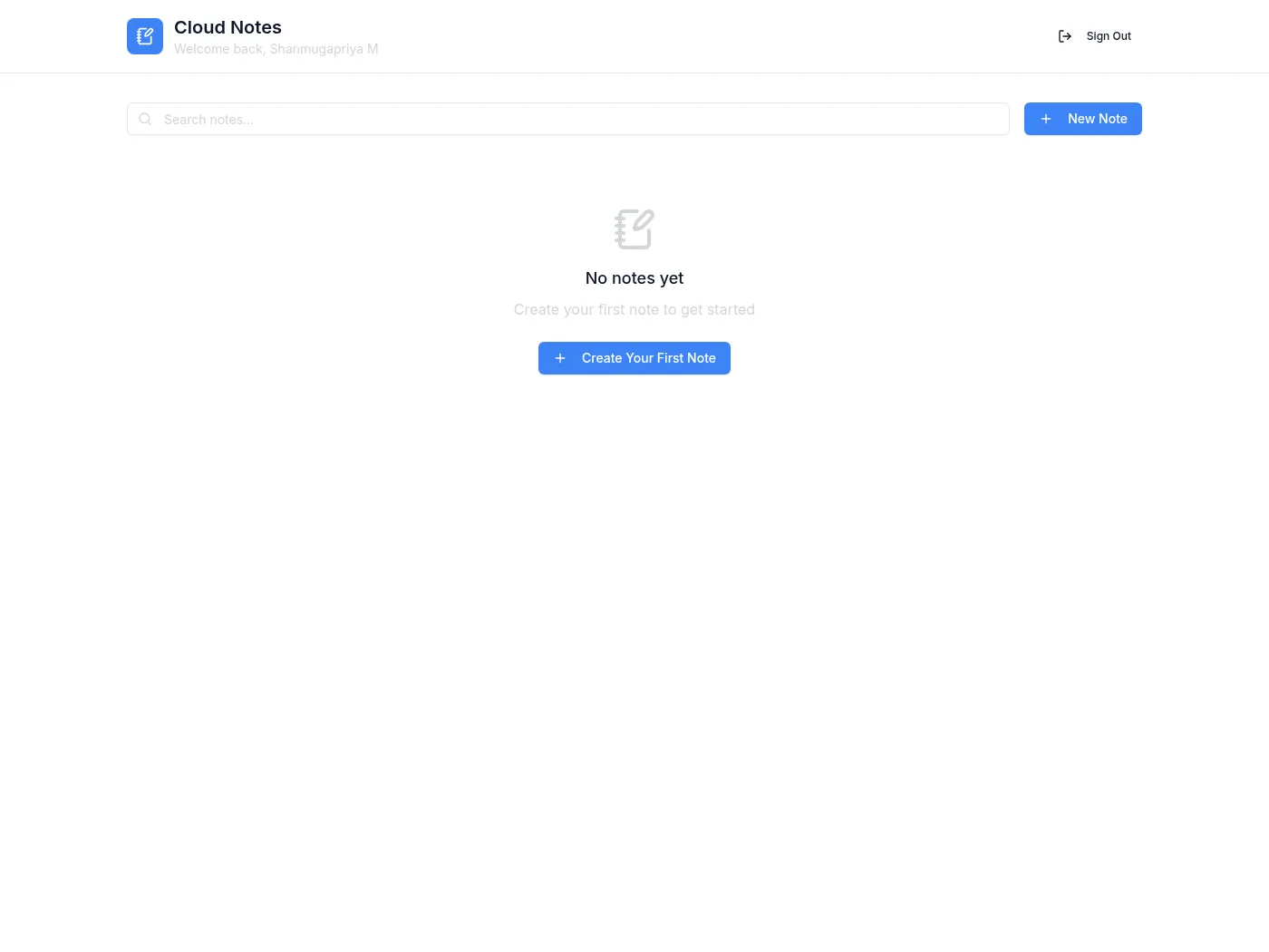 Cloud Notes - Google Authenticated Note-Taking App
