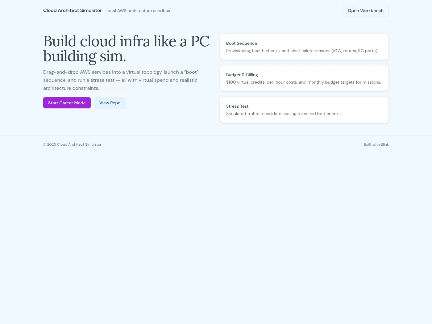 Cloud Architect Simulator