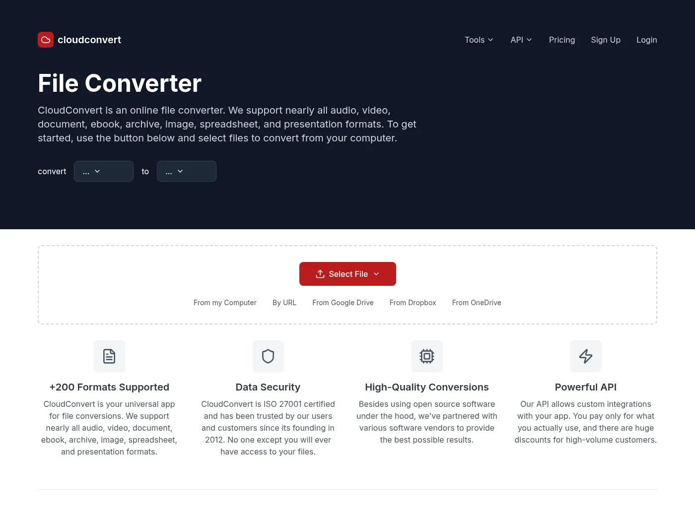 CloudConvert Clone – Universal File Converter