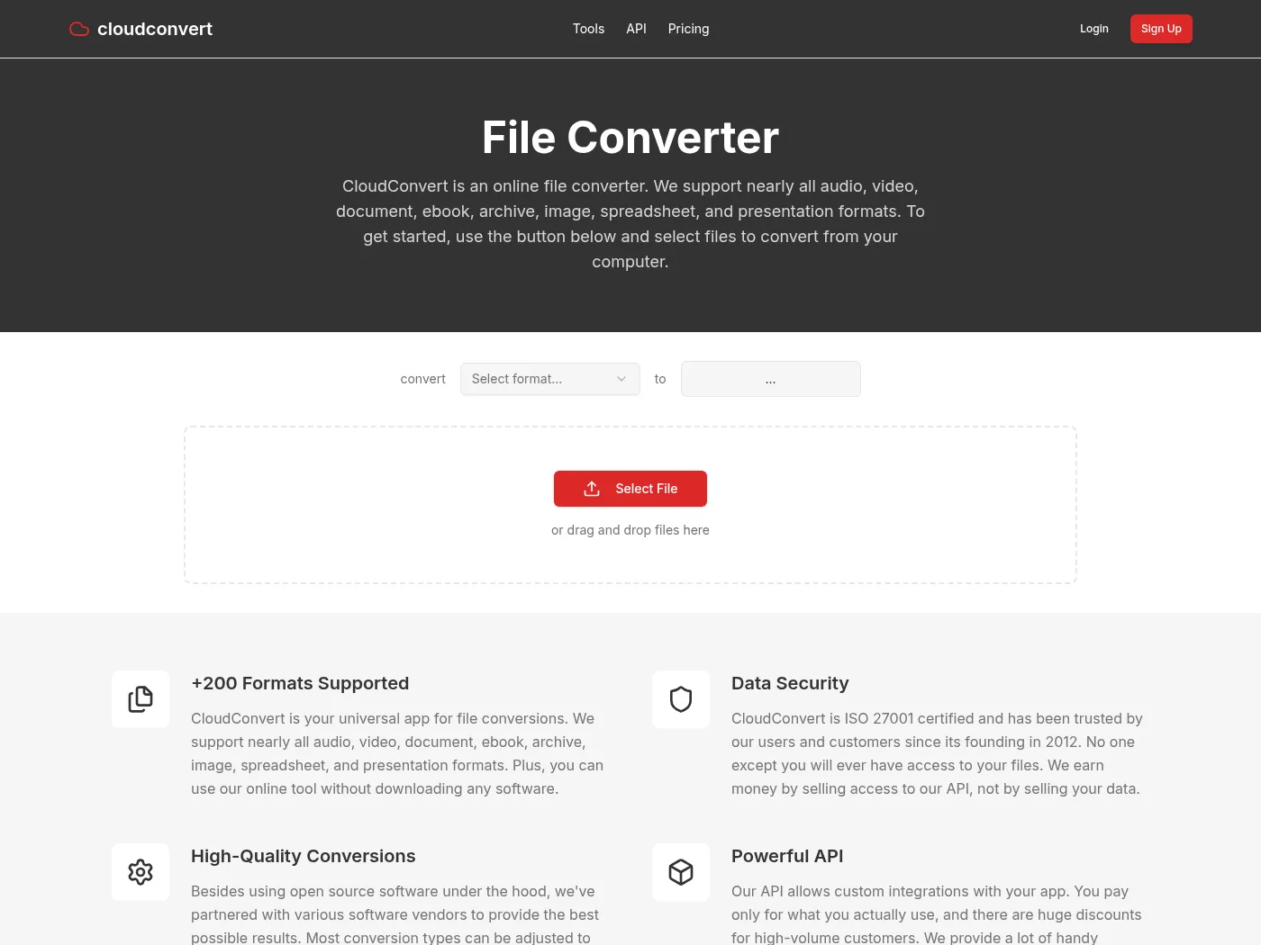 CloudConvert Clone - Universal File Conversion Platform