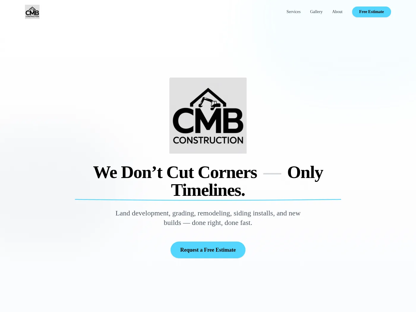 CMB Construction Modern Web Presence