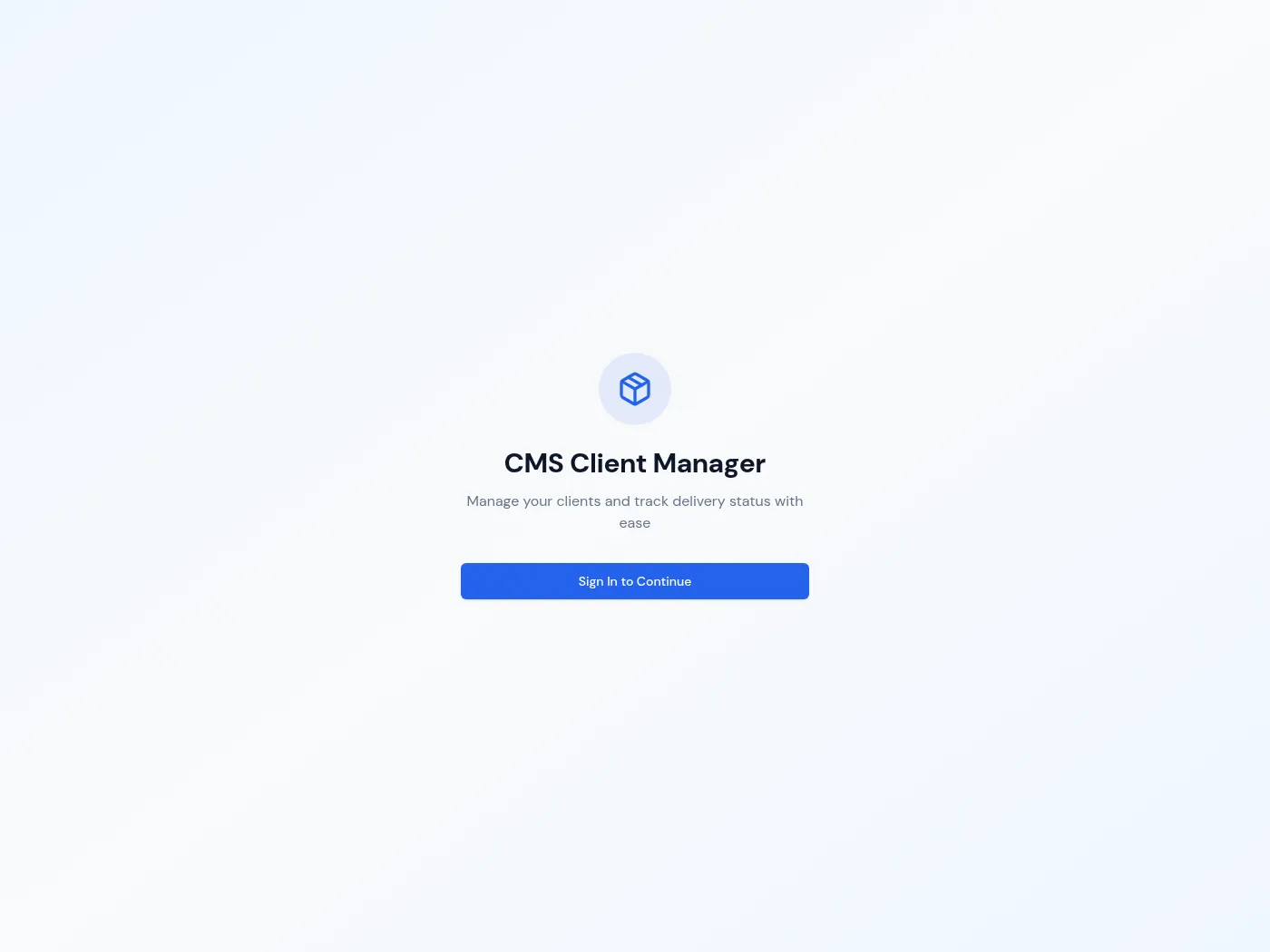 CMS Client Management Dashboard