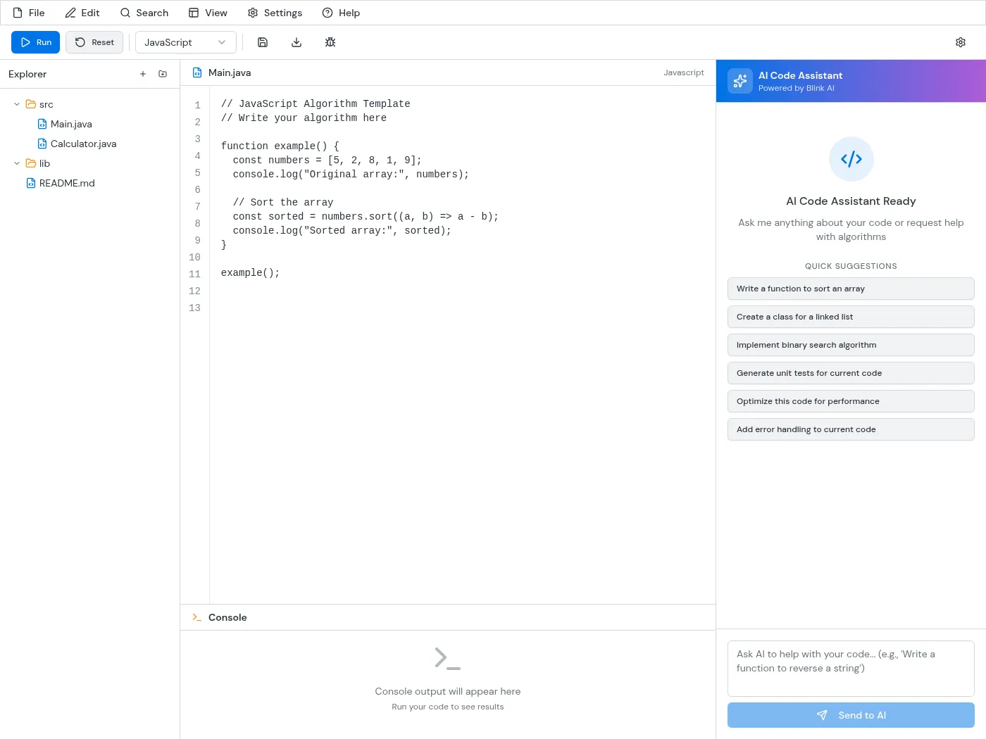 Code Algorithm Compiler with Built-in Coding Assistant