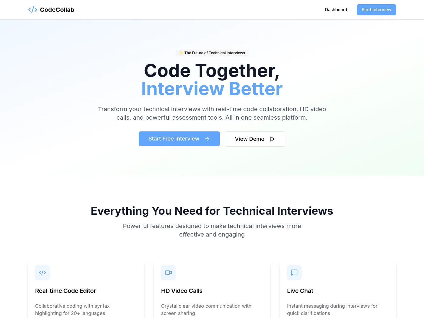 Code Collaborator Interview Platform