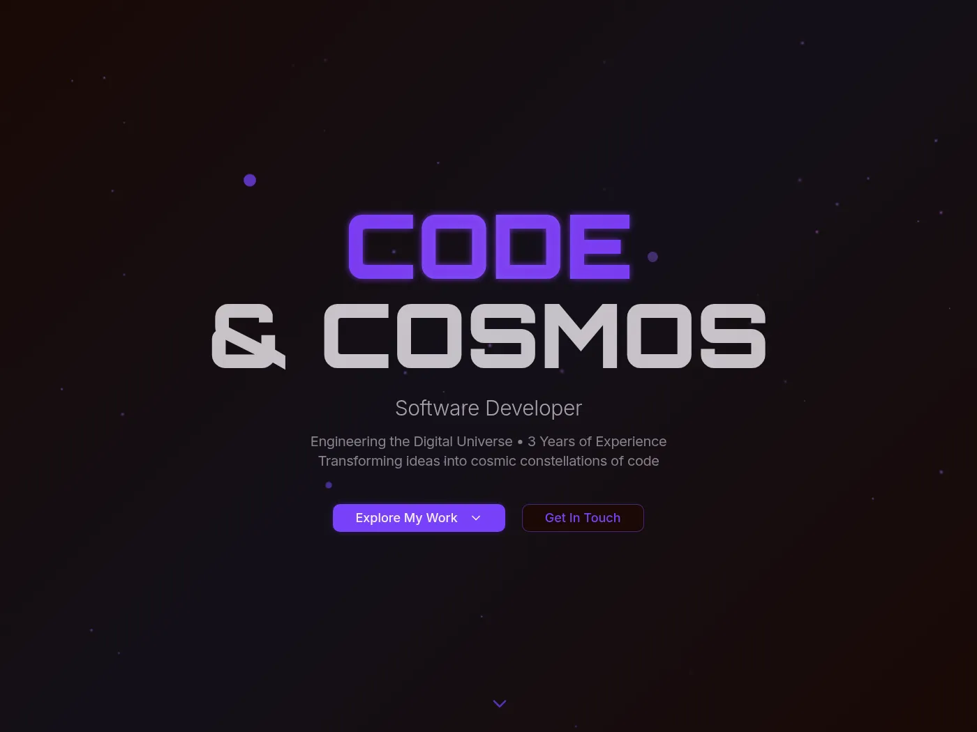 Code & Cosmos: Futuristic Developer Portfolio