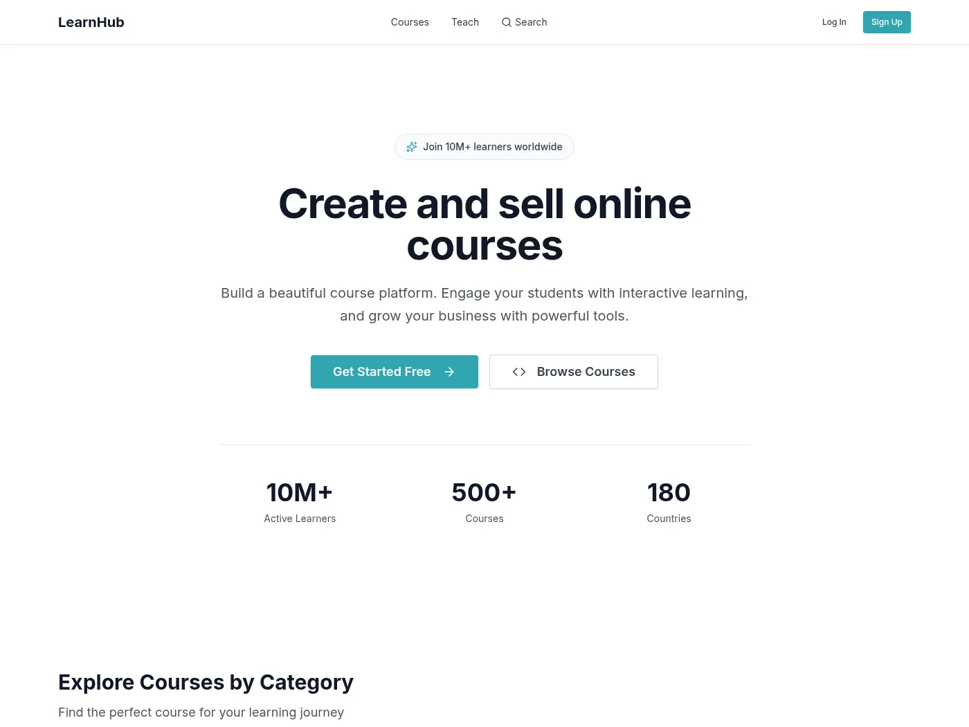 Codecademy-Inspired Course Platform with Teachable Features