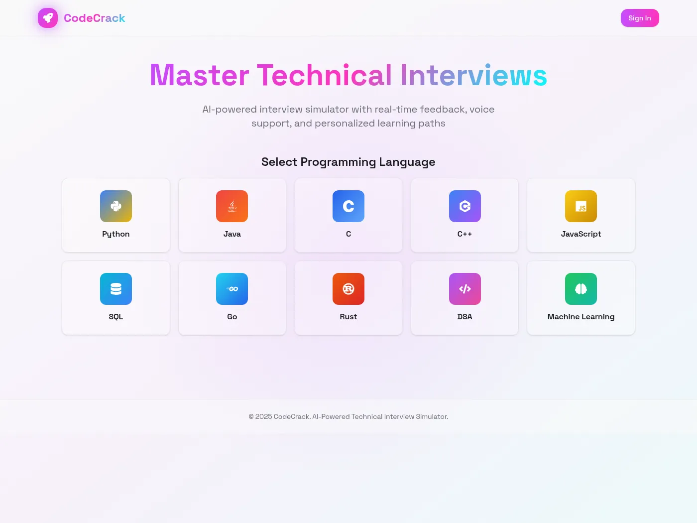 CodeCrack: AI Technical Interview Simulator