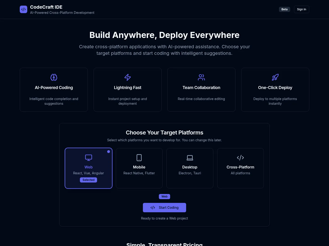 CodeCraft IDE - AI-Powered Cross-Platform Development Platform (Remix)